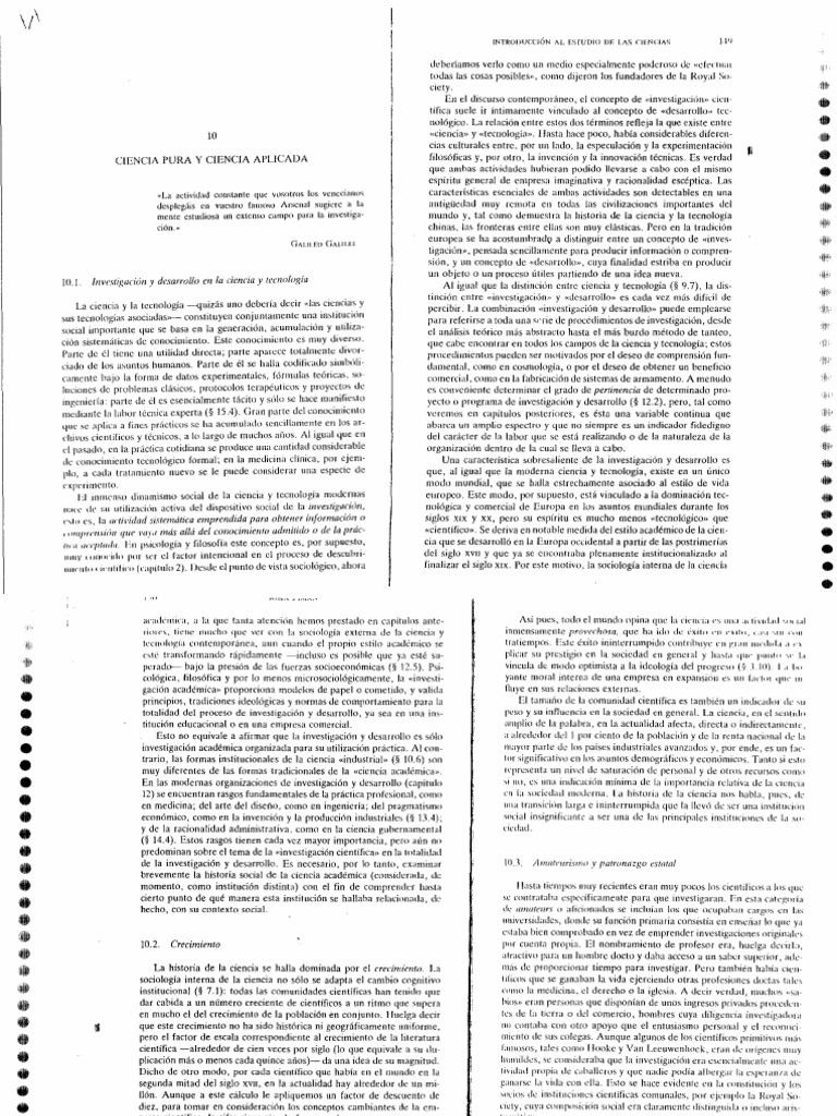 Ziman - Introduccion Al Estudio de La Ciencia - Cap - 10 - U1 PDF | PDF