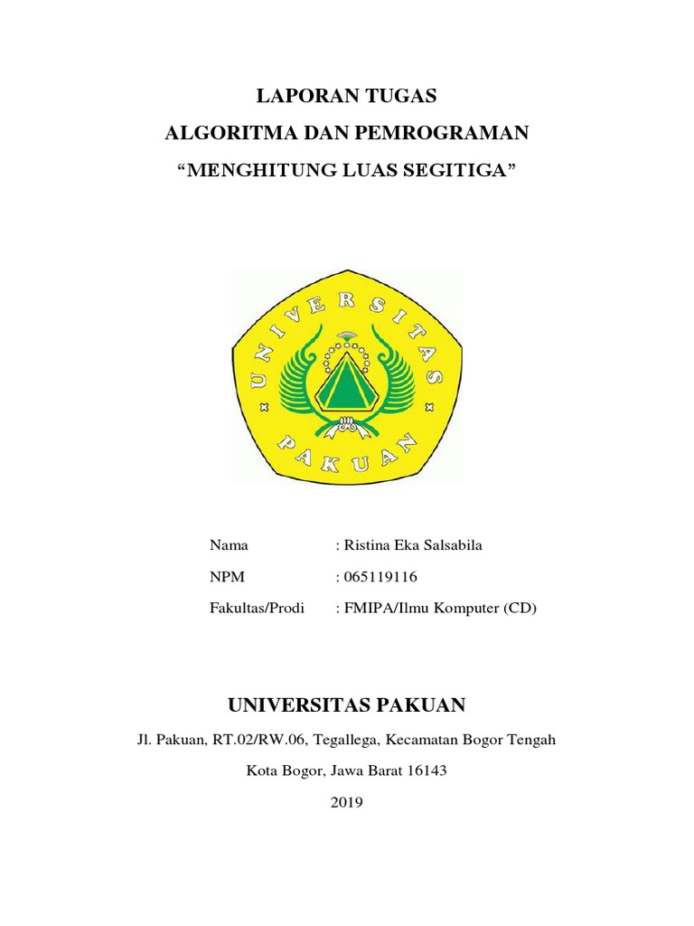 Laporan Project 01 Algoritma Dan Pemrograman | PDF