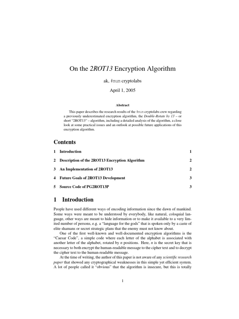 2 Rot 13 | PDF | Cryptography | Security Technology