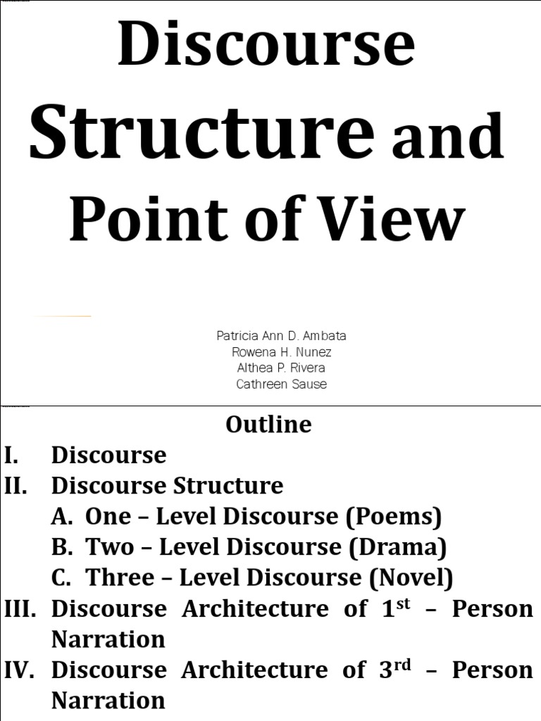 Discourse Structure and Point of View | PDF | Narration | Linguistics