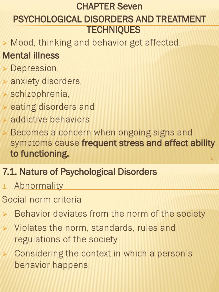 Psychological Disorders and Treatments | PDF | Anxiety Disorder ...