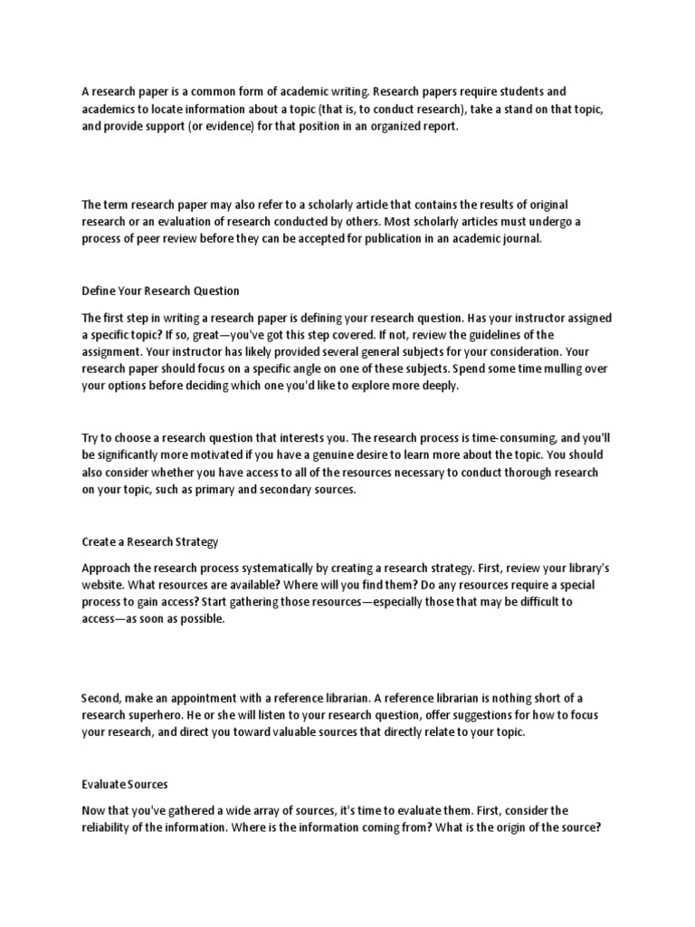 What Is Research Paper | PDF | Academic Publishing | Cognition