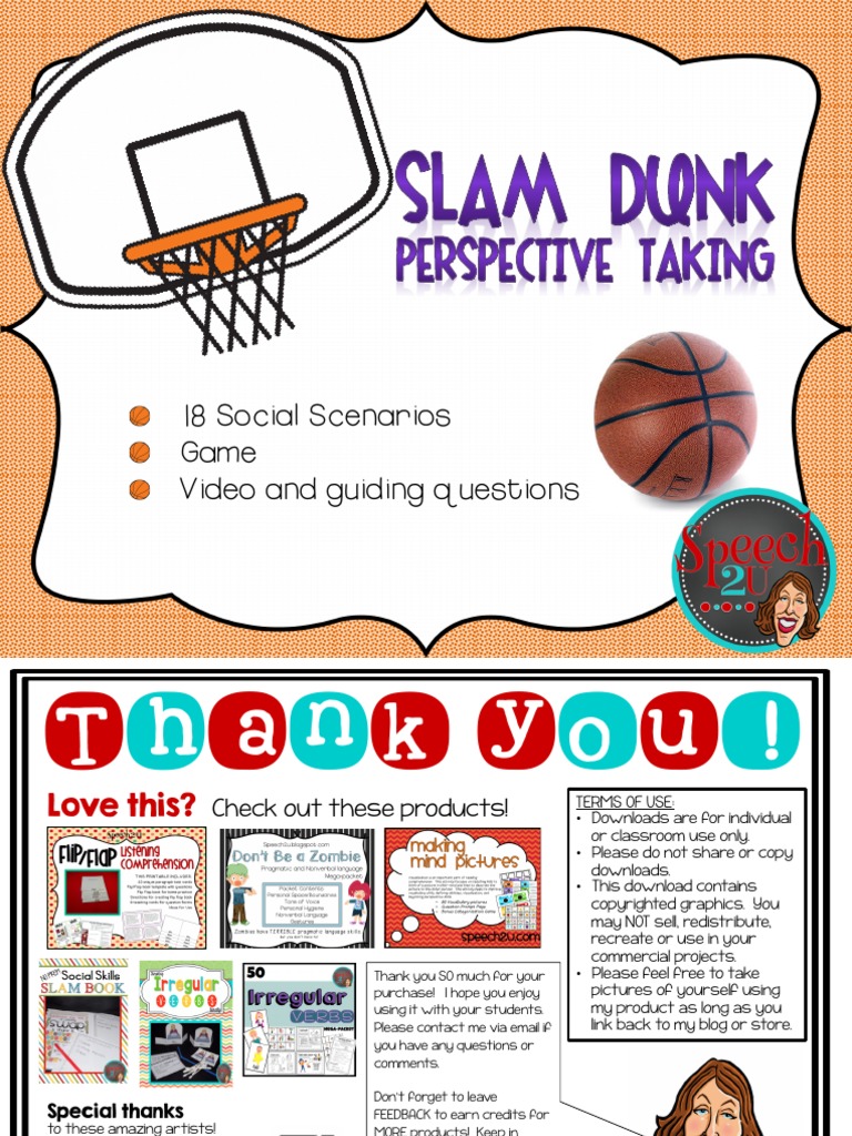 Slamdunk Perspective Taking Speech Therapy Pragmatics Social Language ...