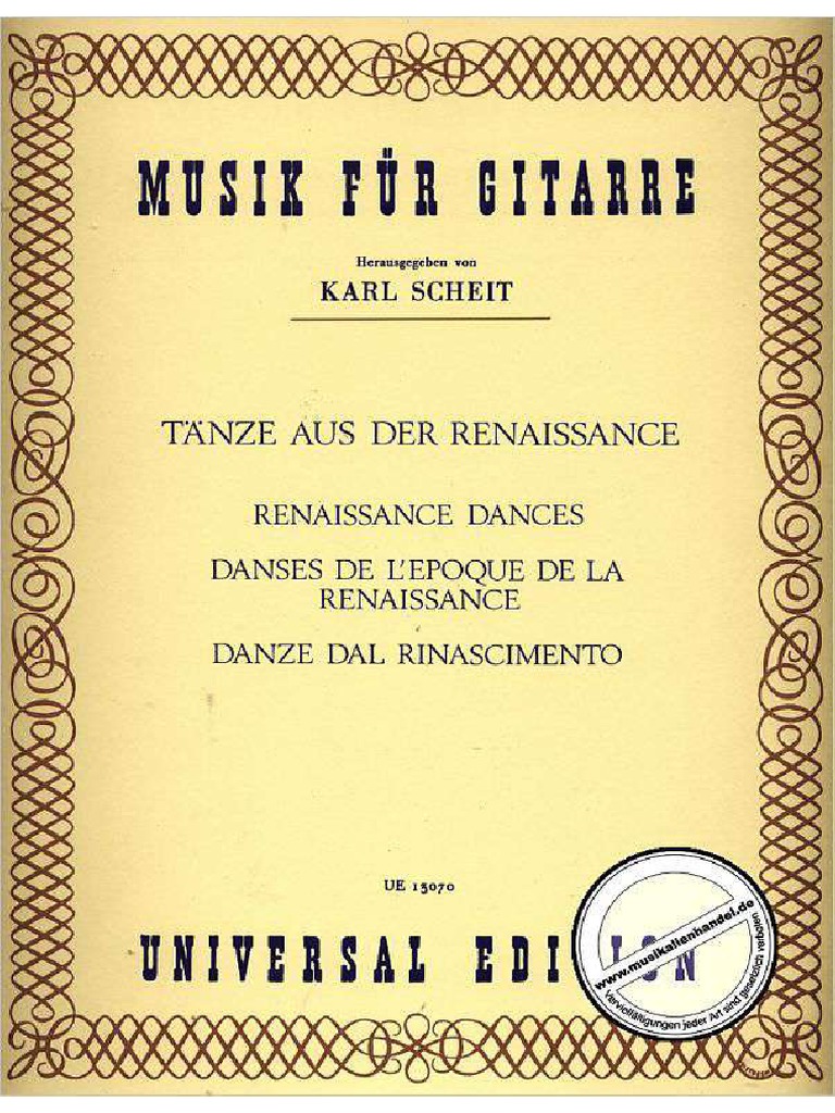 T 228 Nze Aus Der Renaissance by Karl Scheit PDF | PDF