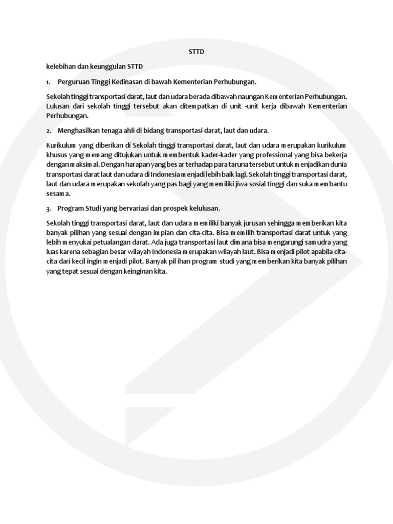 STTD | PDF | Karier & Perkembangan