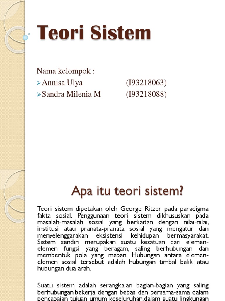 Teori Sistem | PDF