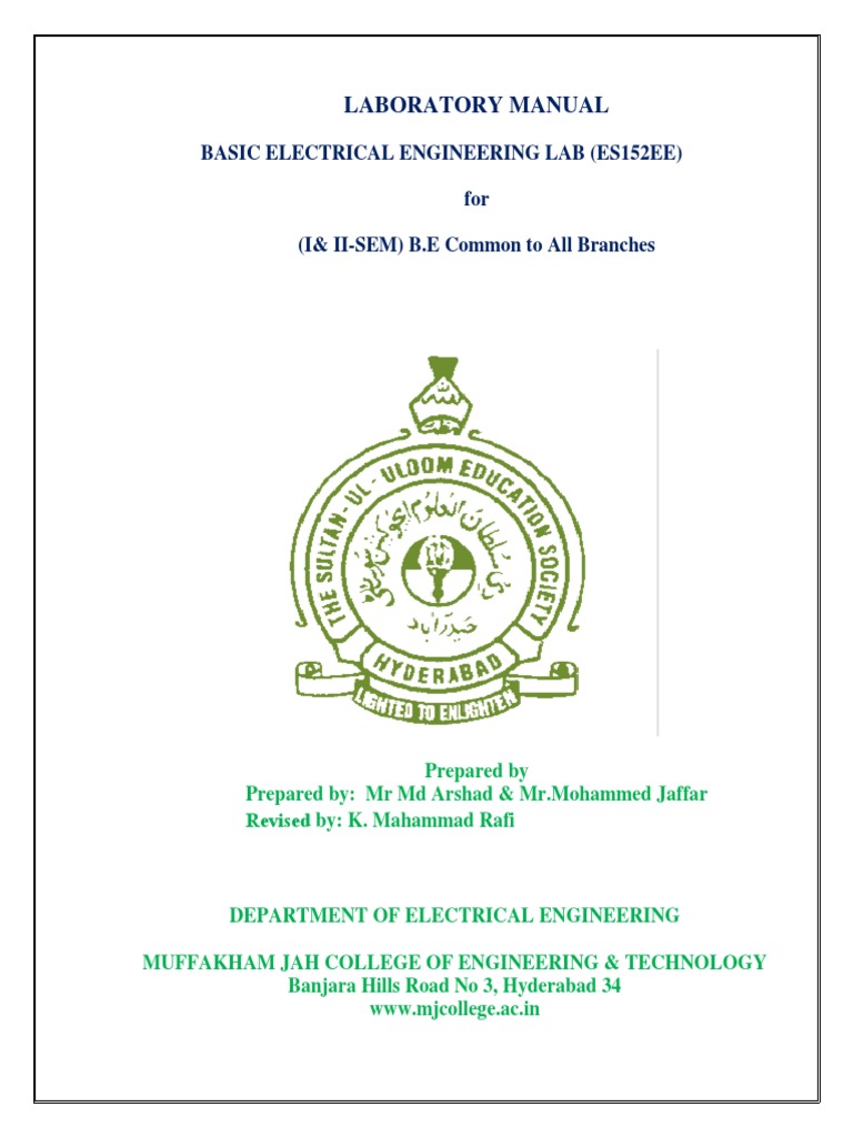 BEE Lab Exp | PDF | Electrical Network | Transformer
