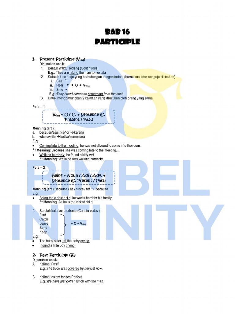 Materi TBI #16 Participle PDF | PDF