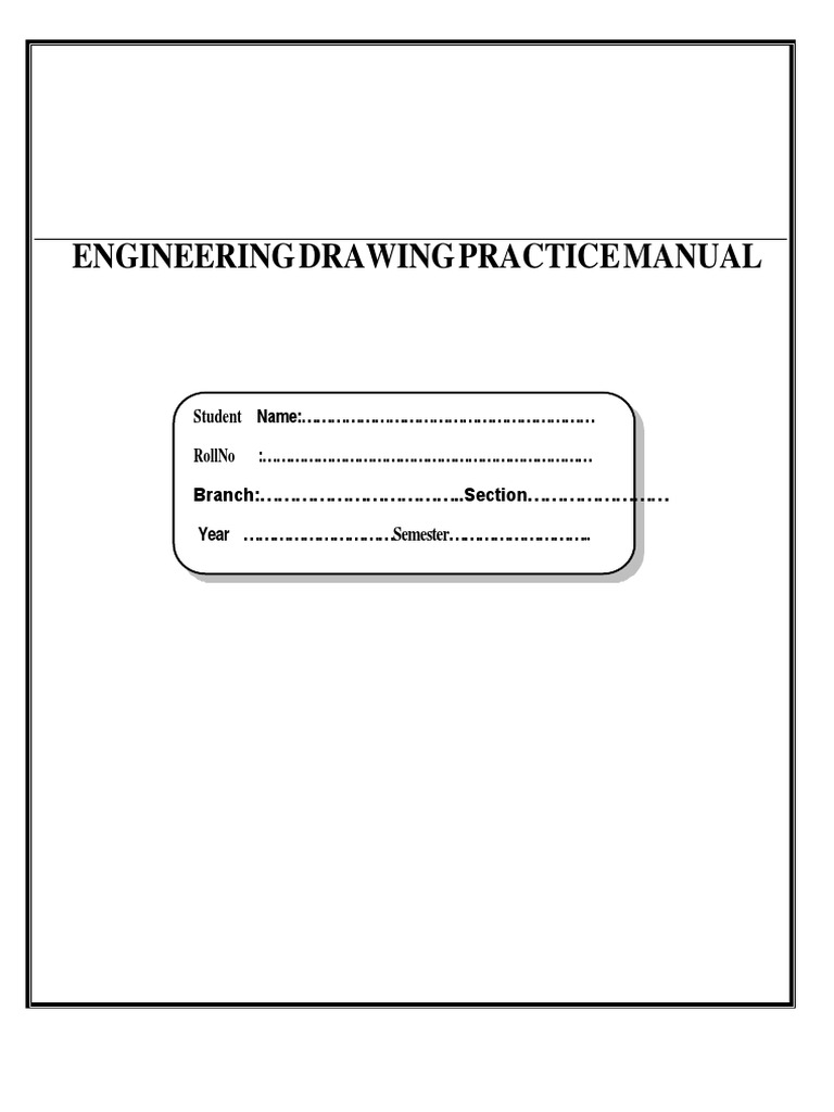 Engineering Drawing Practical Manual | PDF | Teaching Methods & Materials