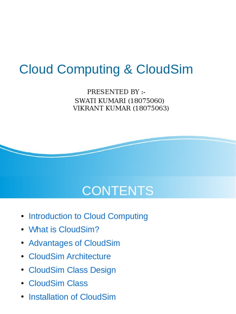Cloudsim PPT | PDF | Virtual Machine | Cloud Computing