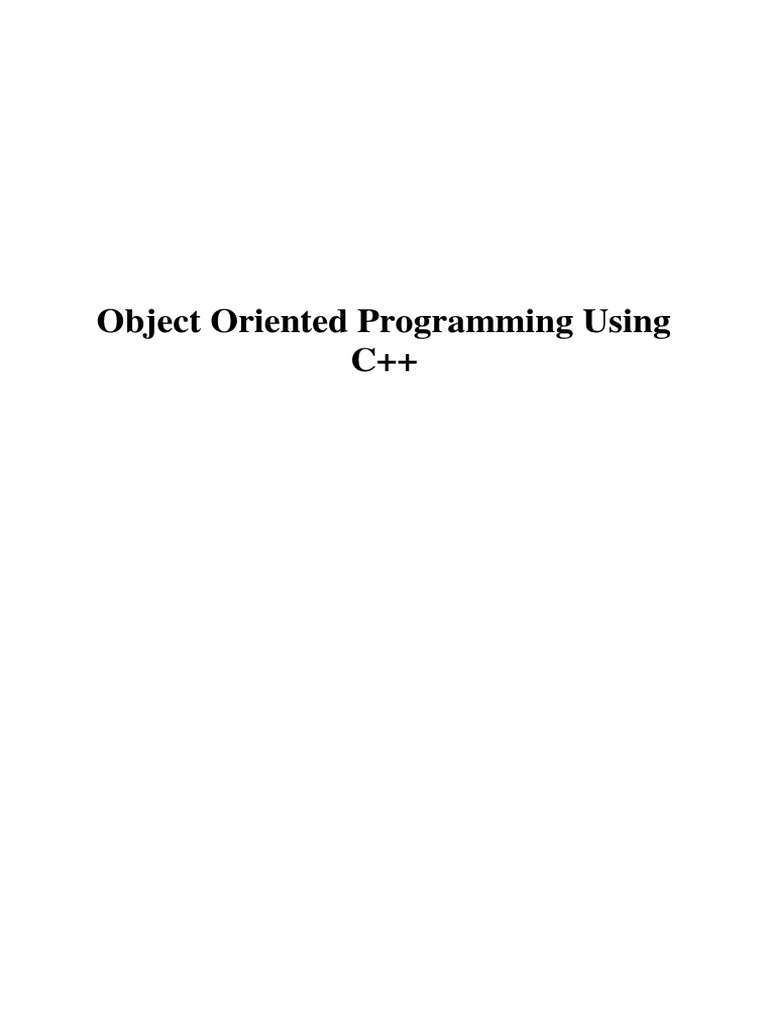 285 Oops Lecture Notes Complete Pdf Pdf Object Oriented Programming C