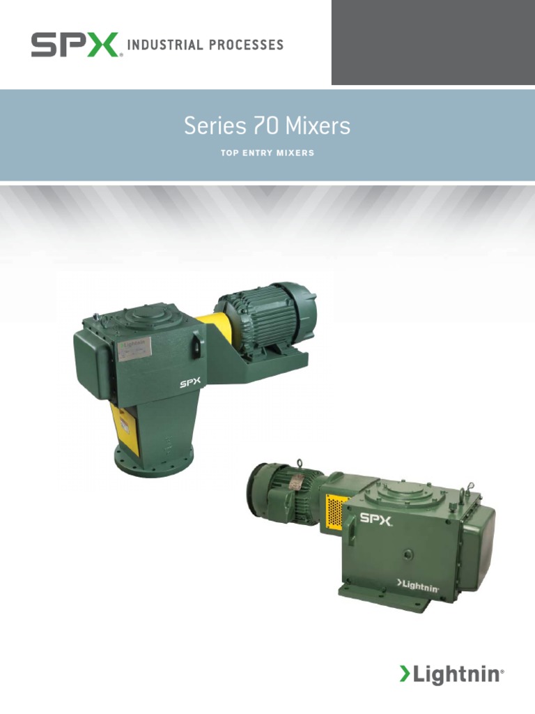 Lightnin 70 Series Mixer | PDF | Bearing (Mechanical) | Gear
