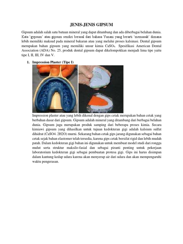 Jenis Gipsum | PDF