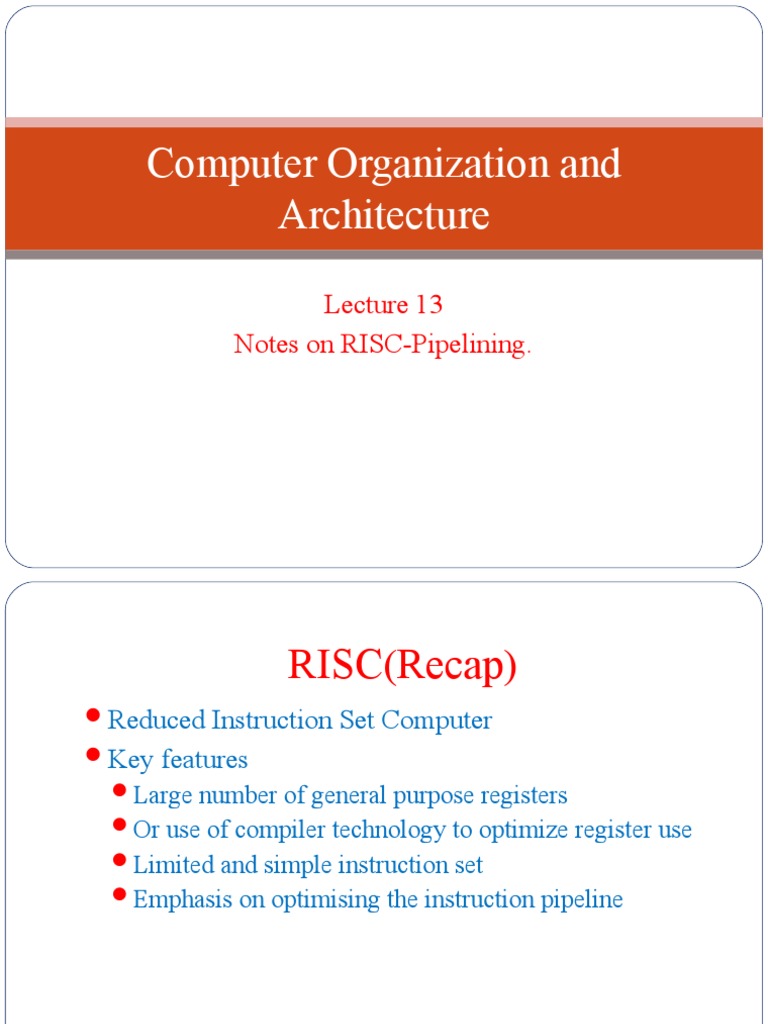 RISC Pipelining in Computer Architecture | PDF | Central Processing Unit | Computing