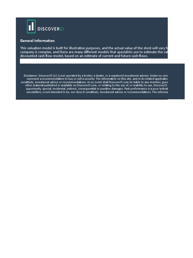 Stock Valuation Spreadsheet Template | Download Free PDF | Free Cash ...
