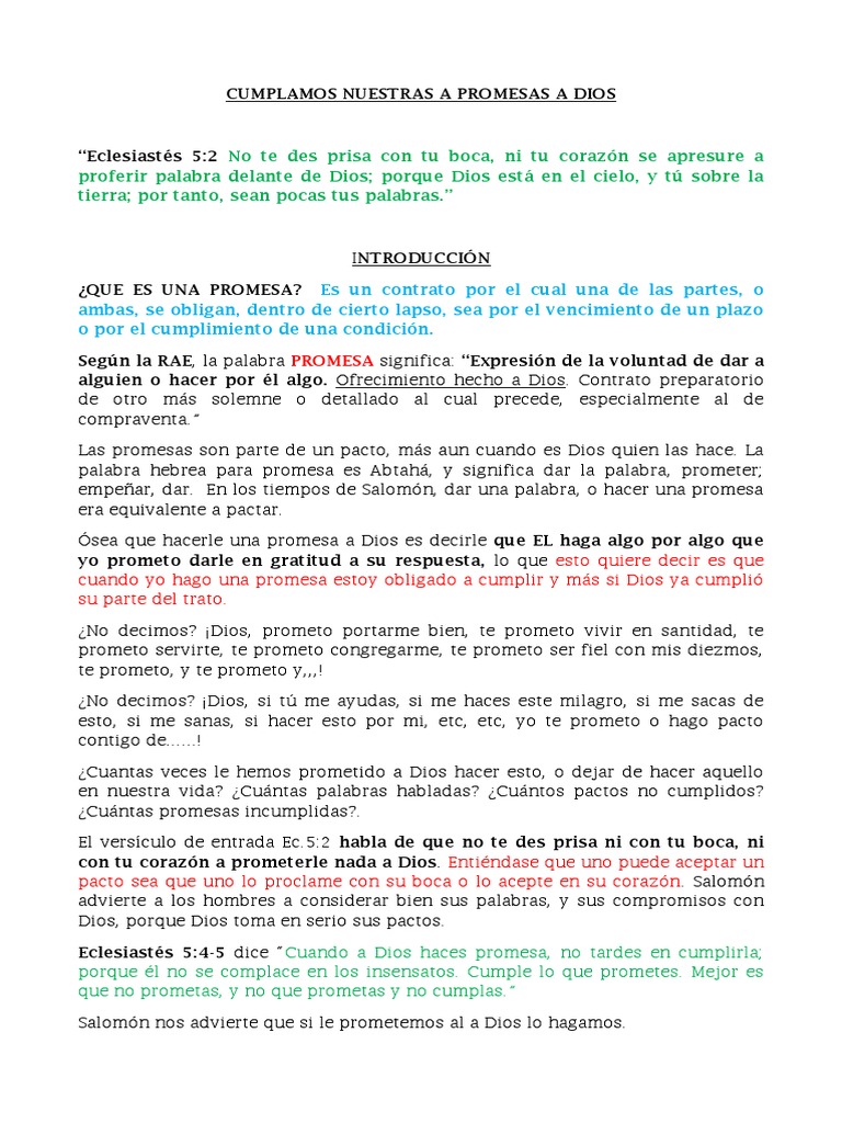 CONSECUENCIAS DE ROMPER UN PACTO ANTE DIOS (Predica) | PDF | Jacob | Pecado