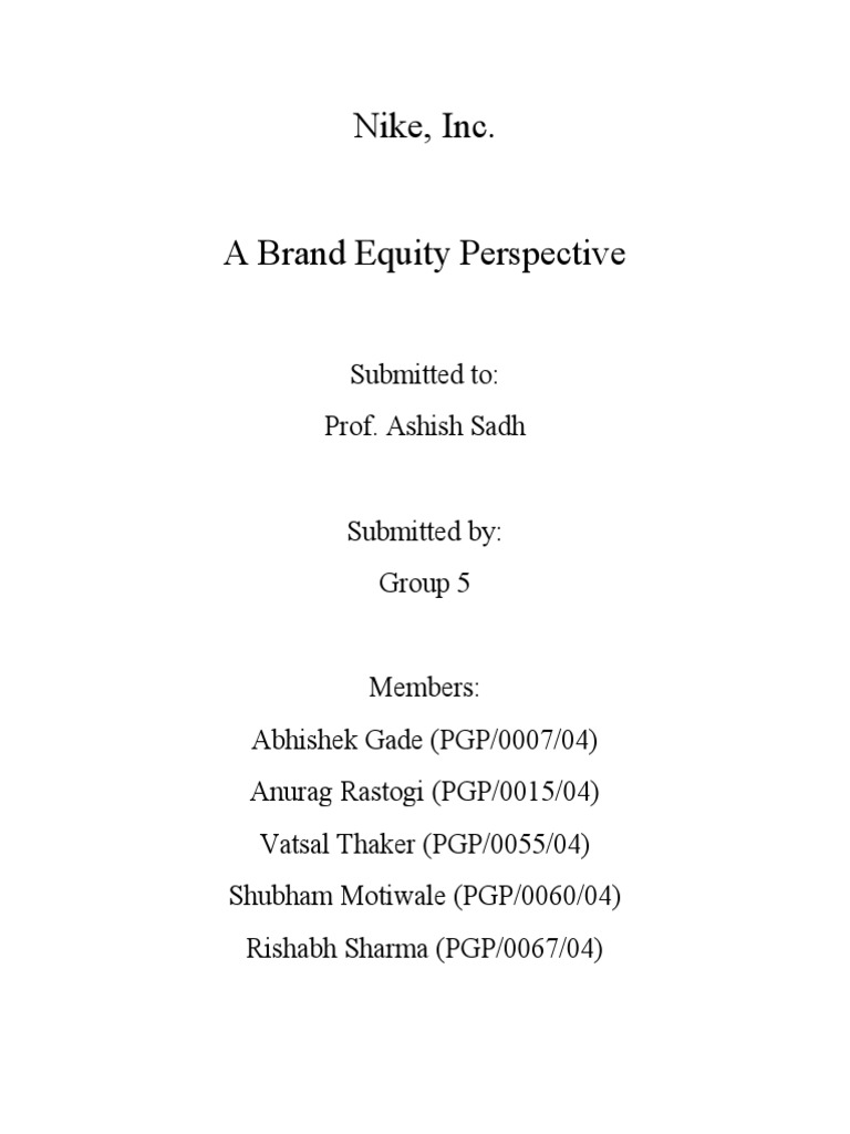 Nike Brand Equity | PDF | Brand | Nike