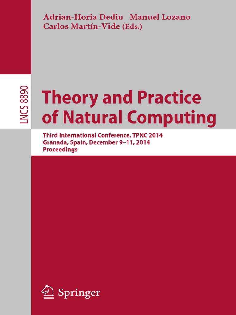 Lecture Notes In Computer Science 8890 Theoretical Computer Science And General Issues Adrian