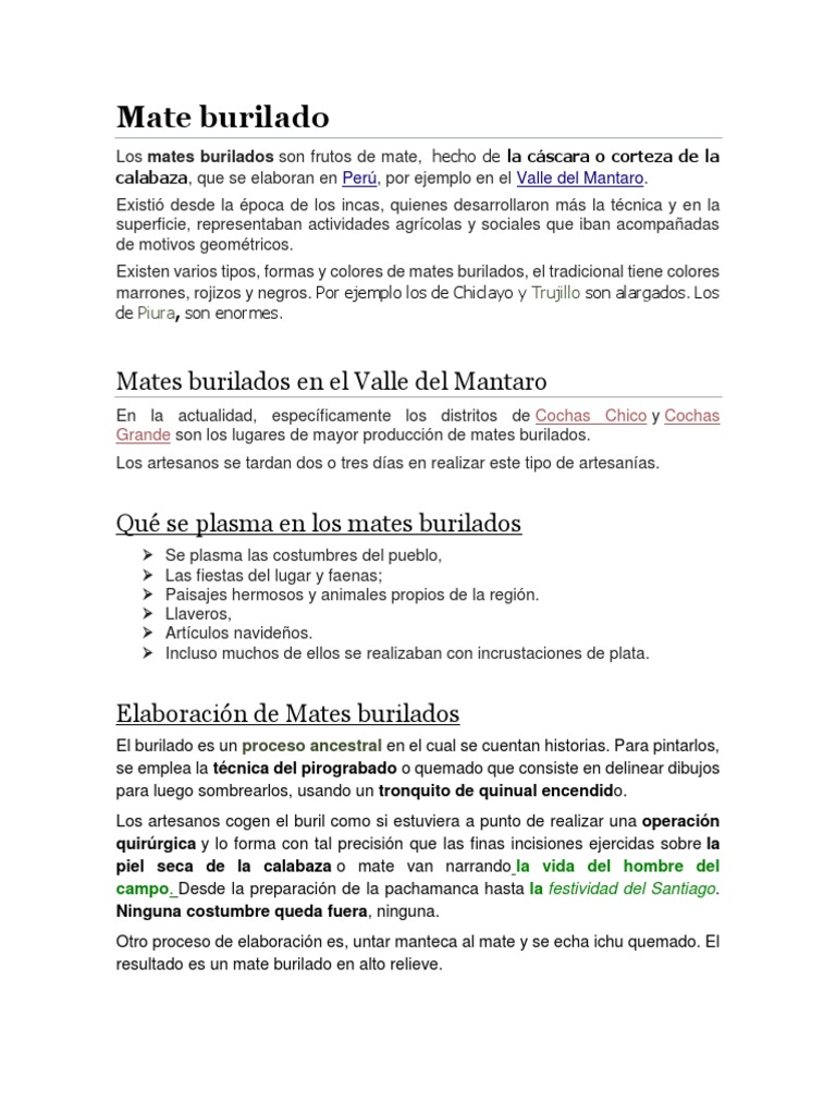 Mates Burilados: Arte y Tradición Peruana | PDF | Ciencias sociales ...