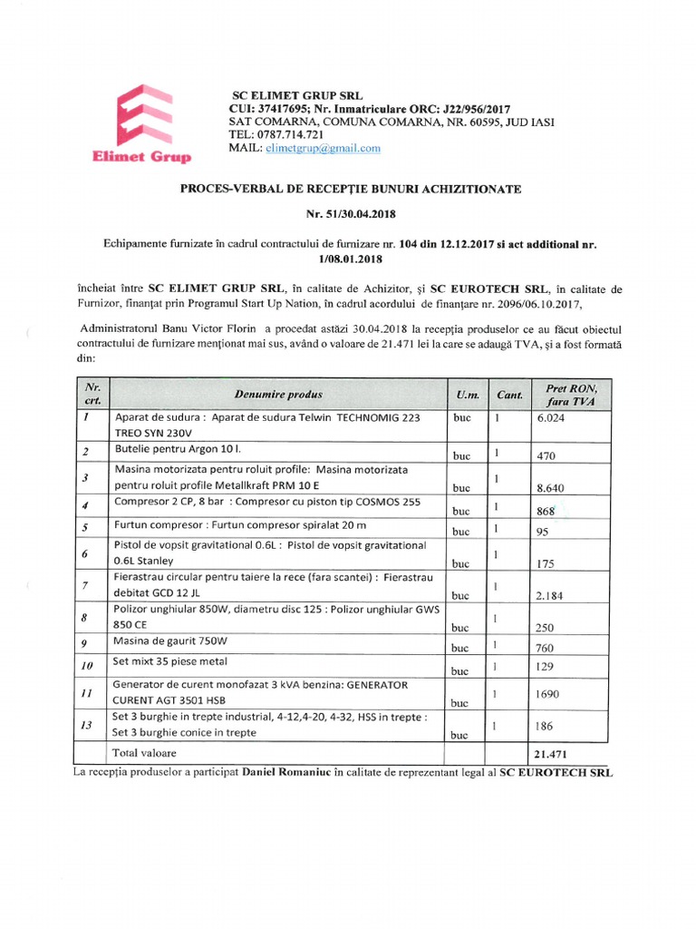Proces Verbal Receptie Finala Model PDF | PDF