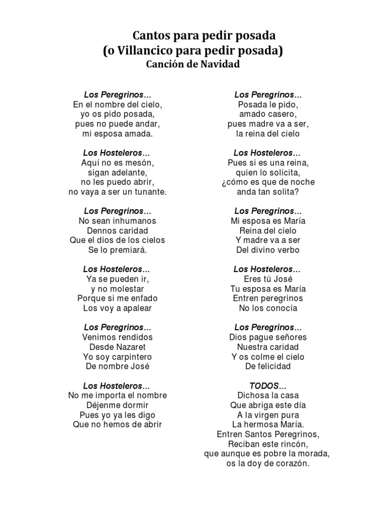 Villancico para Pedir Posada | PDF