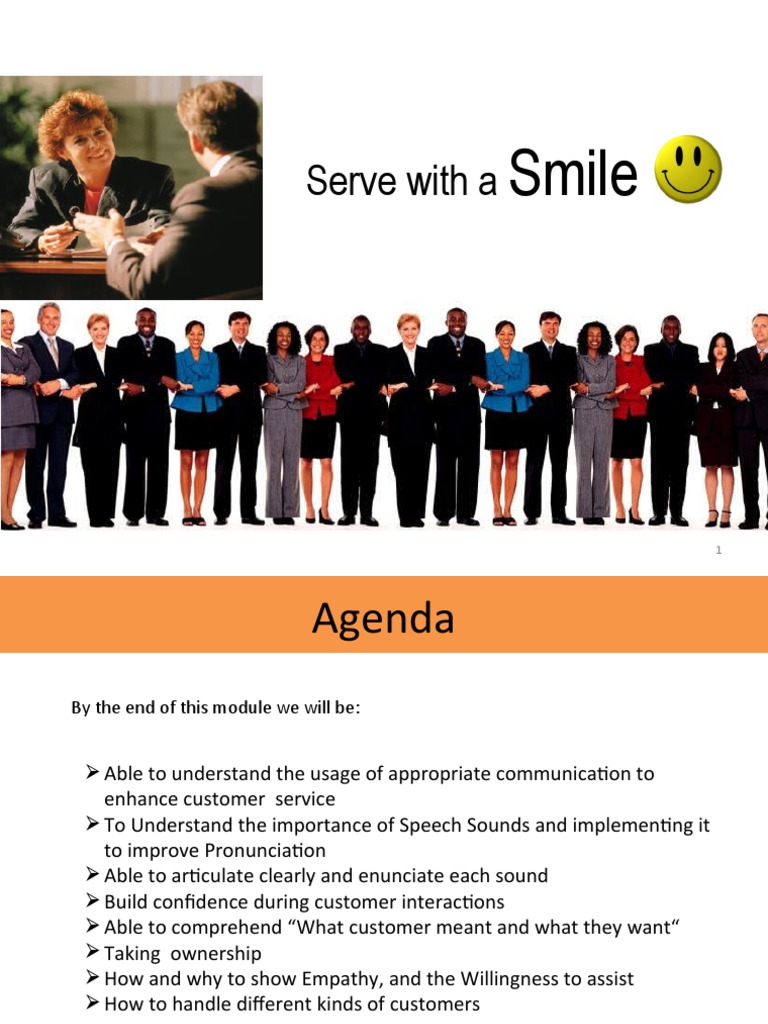 Serve With A Smile | PDF | Communication | English Language