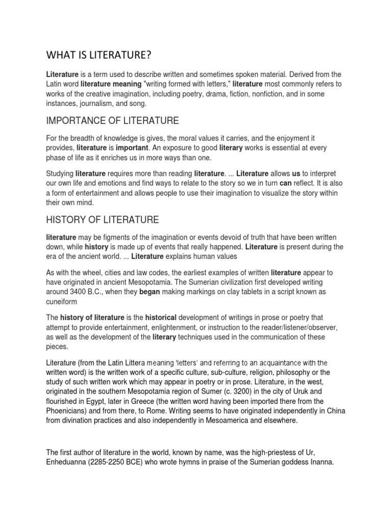 What Is Literature | PDF