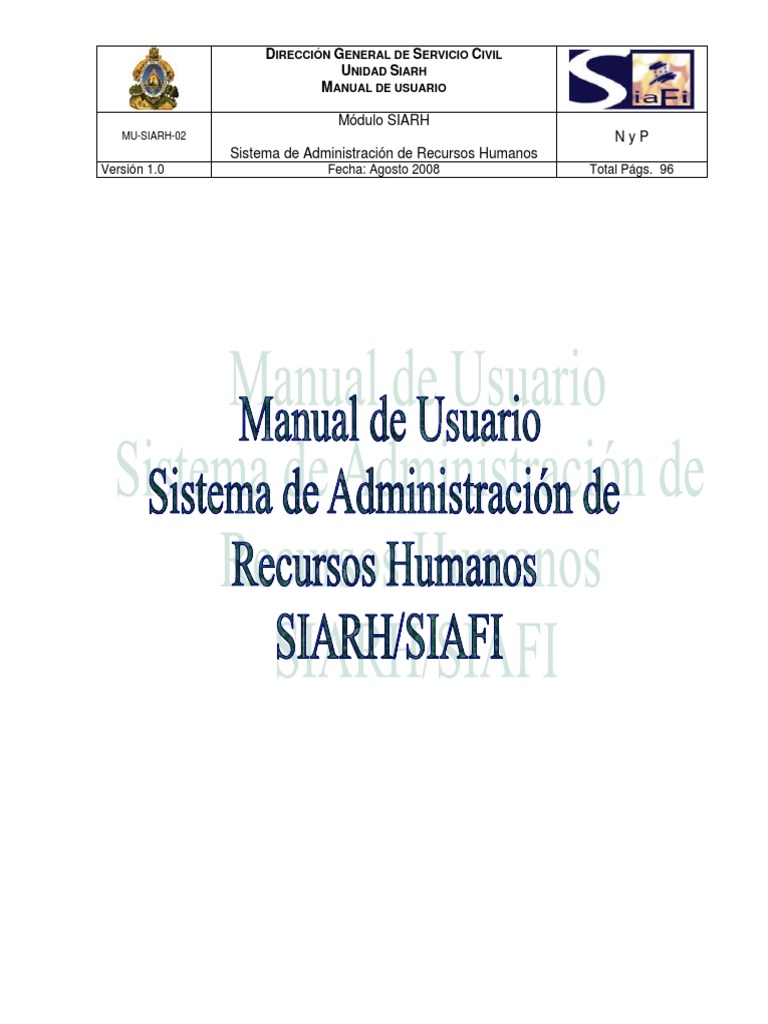 Manual SIARH | PDF