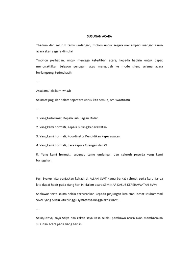 Naskah MC Seminar | PDF