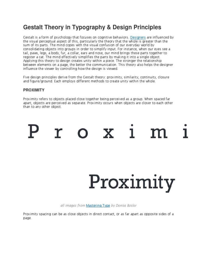 Gestalt Theory in Typography | PDF | Symmetry | Perception