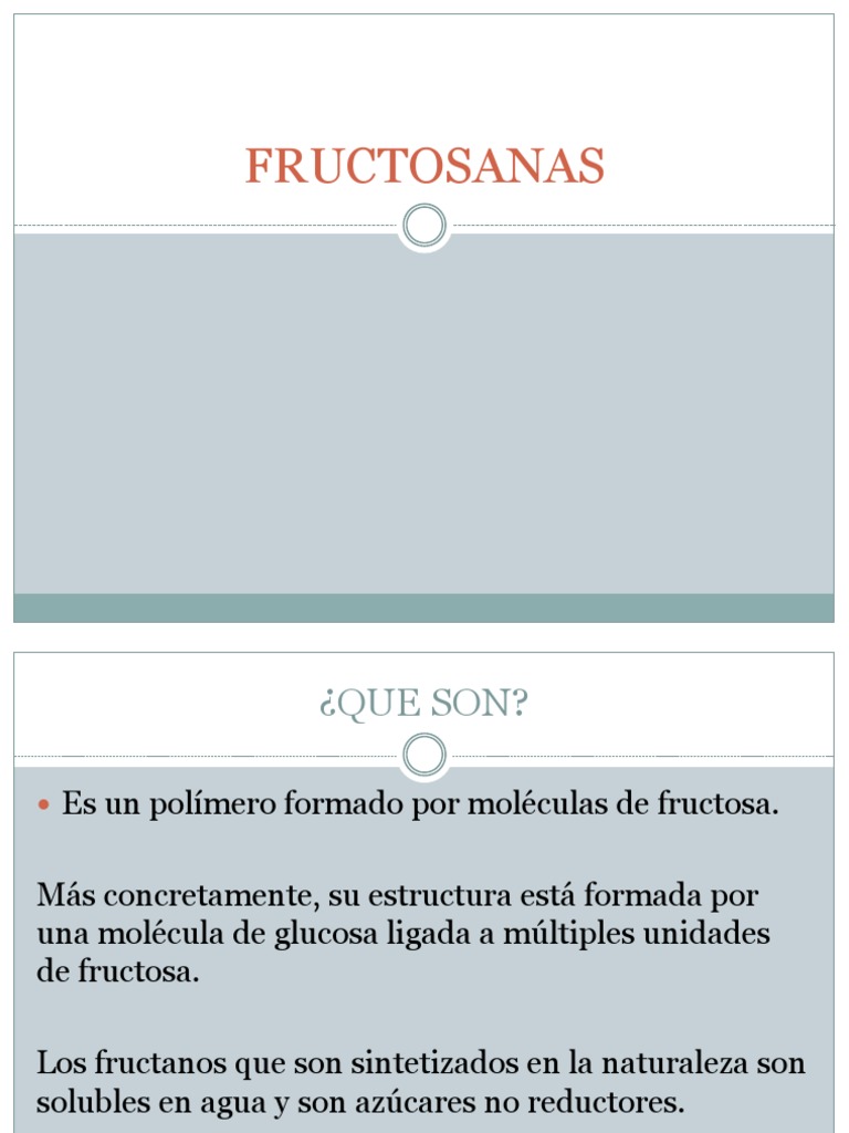 Estructura y funciones de los fructanos | PDF