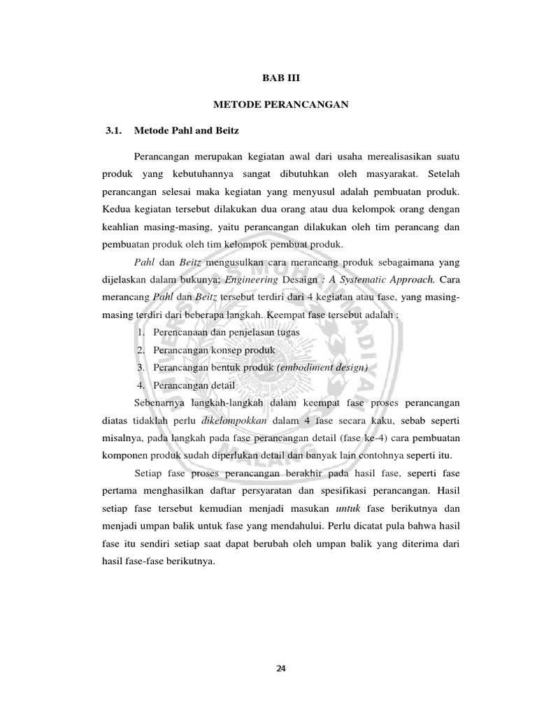 Metode Perancangan Pahl dan Beitz | PDF | Komputer