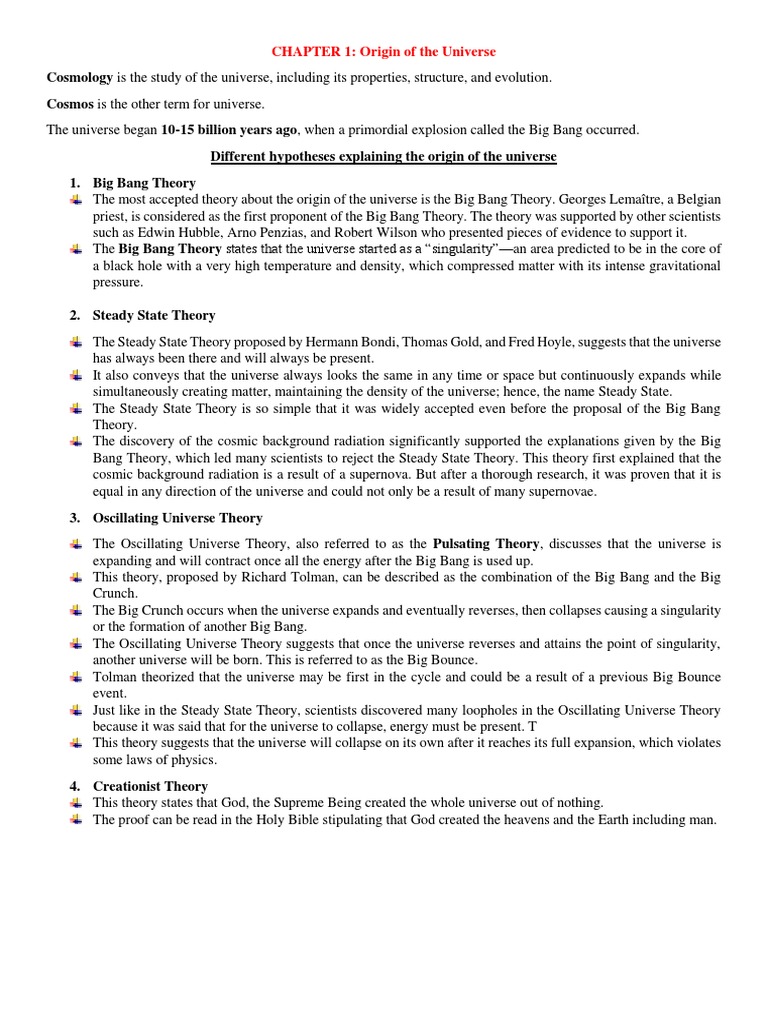 Exploring Theories on the Origin of the Universe and the Solar System ...