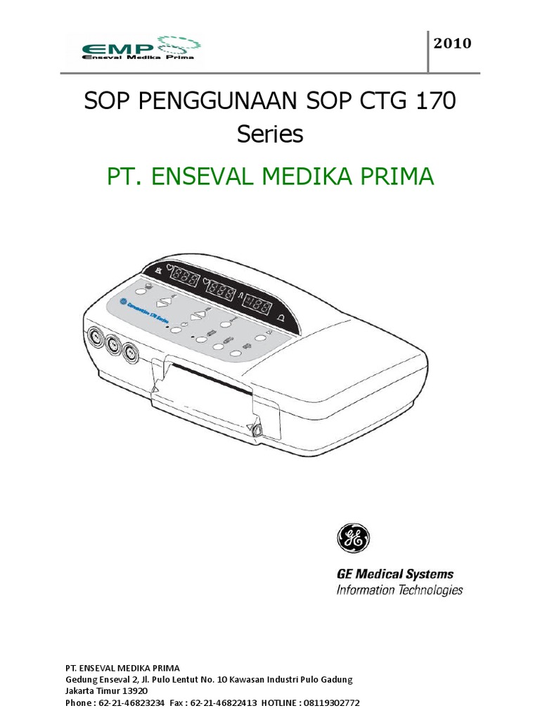 SOP Penggunaan CTG 174 | PDF