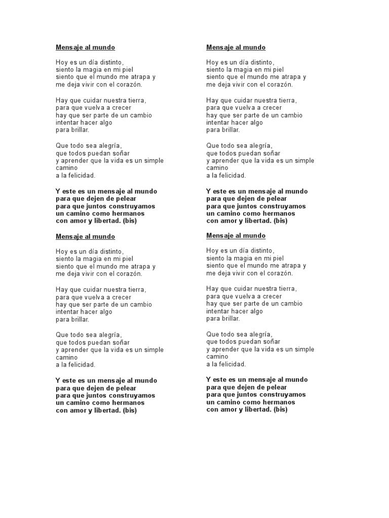 Mensaje Al Mundo | PDF | Ocio