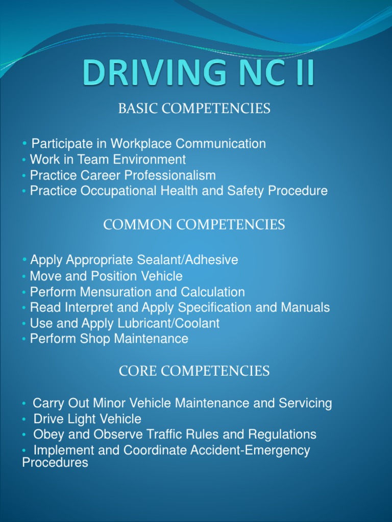 Driving NC Ii | PDF