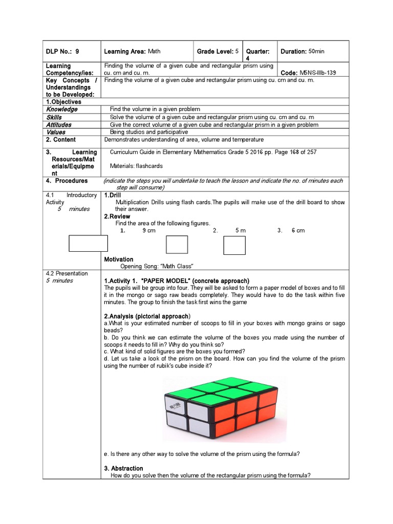 Demo-Fest-Cot-Math G5 | Download Free PDF | Volume | Area