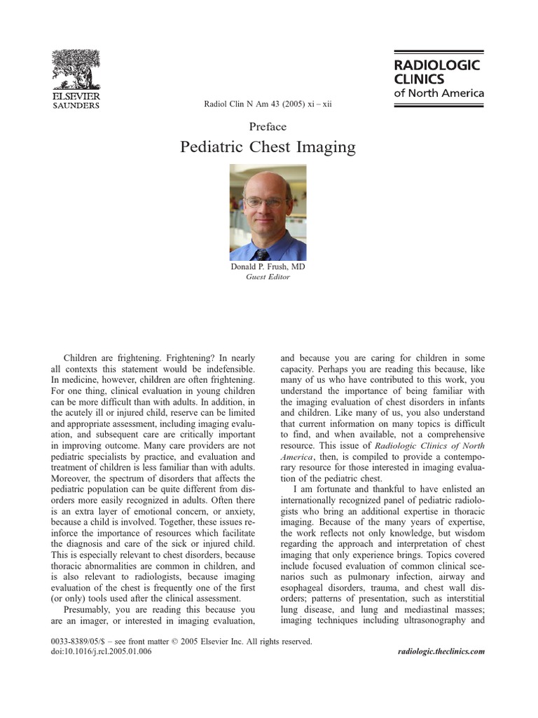 Pediatric Chest Imaging | PDF | Esophagus | Lung