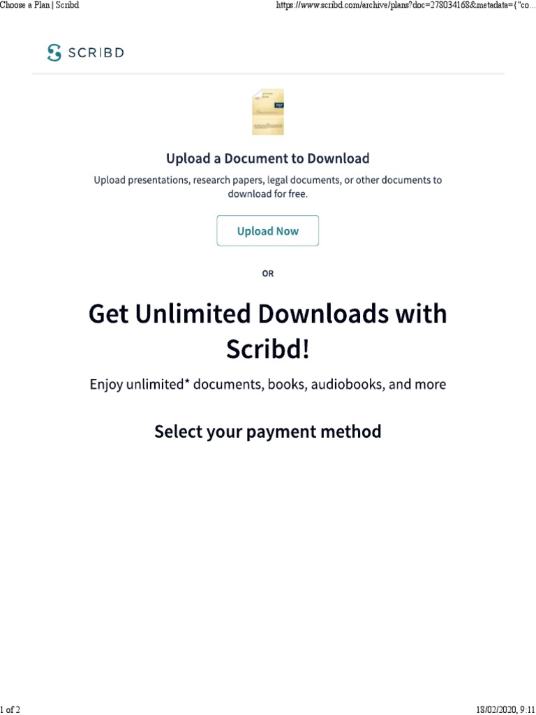 Scribd Subscription Plan Options | PDF