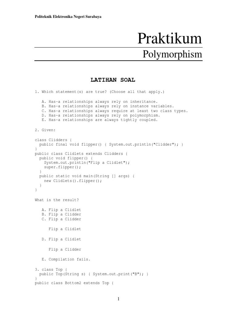 P - Latihan Soal OOP | Download Free PDF | Models Of Computation | Software Development