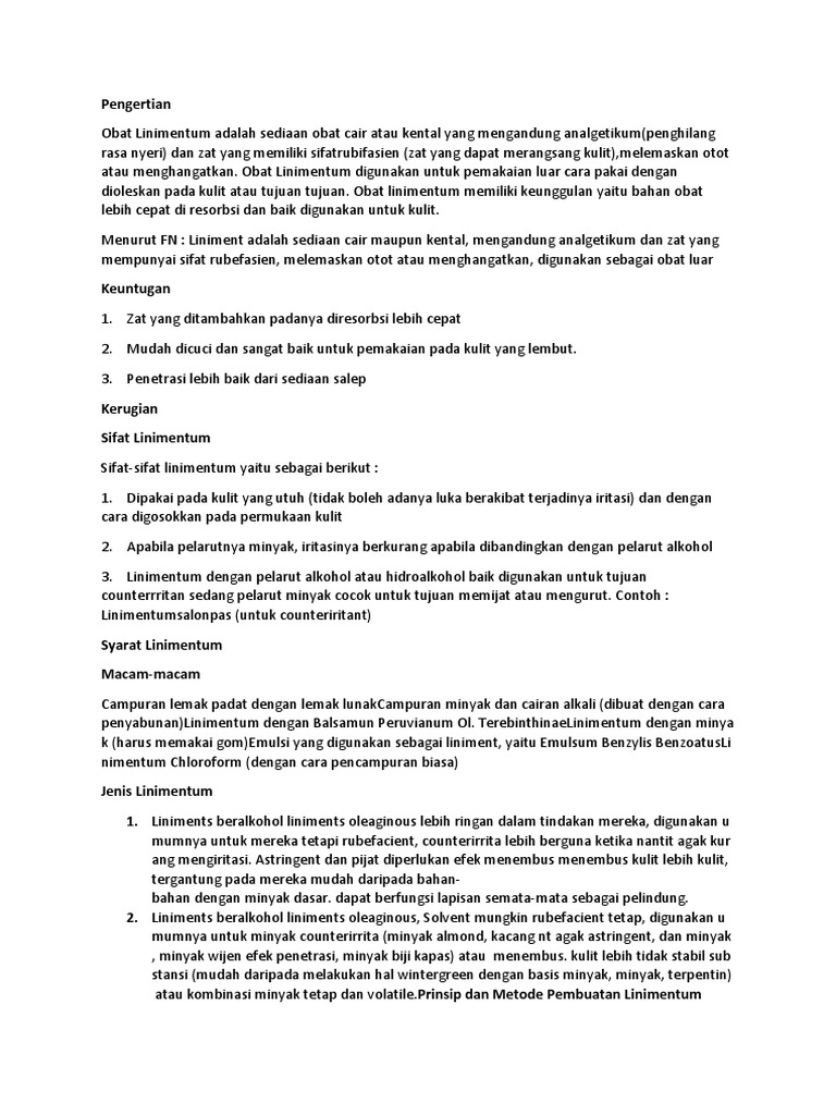 Linimentum | PDF