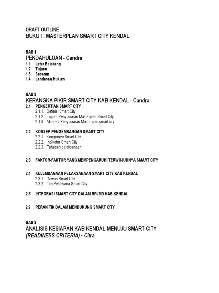 DRAFT OUTLINE BUKU 1 - Ok | PDF