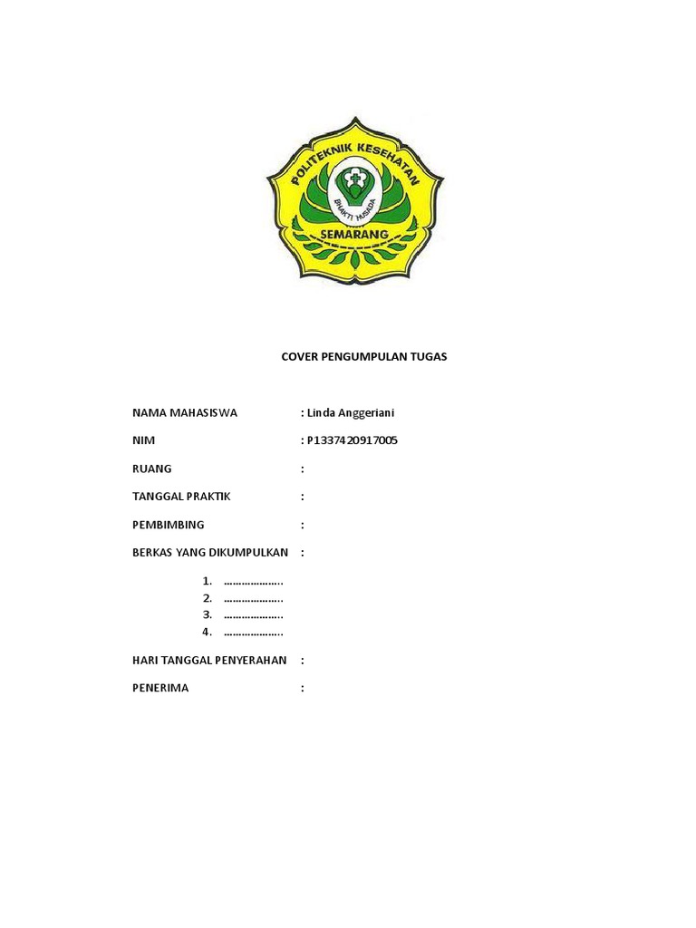 Cover Pengumpulan Tugas | PDF