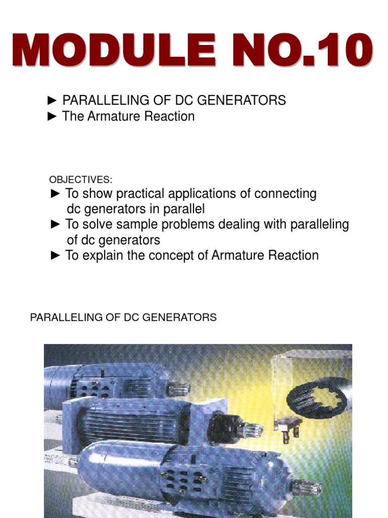 Module 10 - Paralleling of DC Generators | PDF | Electricity ...