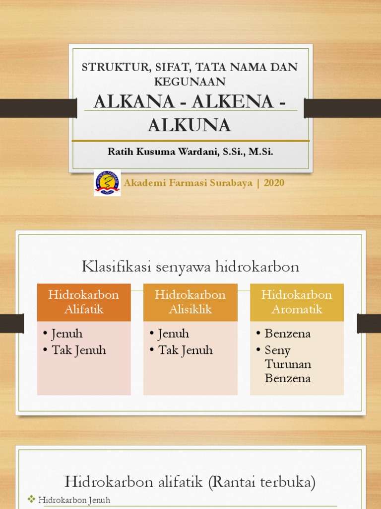 Alkana, Alkena, Alkuna | PDF