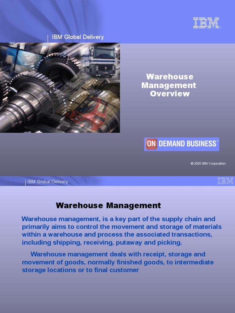Warehouse Management: IBM Global Delivery | PDF | Warehouse | Inventory