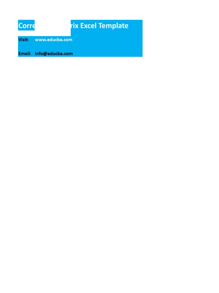 Correlation Matrix in Excel Guide | PDF