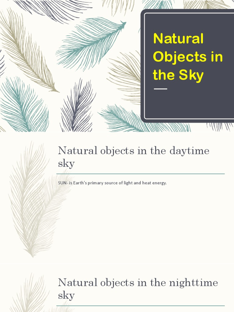 Natural Objects in The Sky | PDF | Sky | Moon