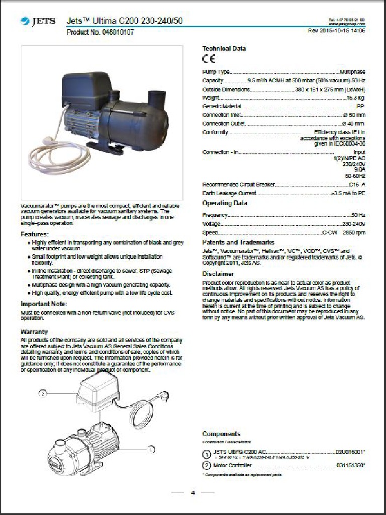 Jets™ Vacuumarator™s Controllers | PDF