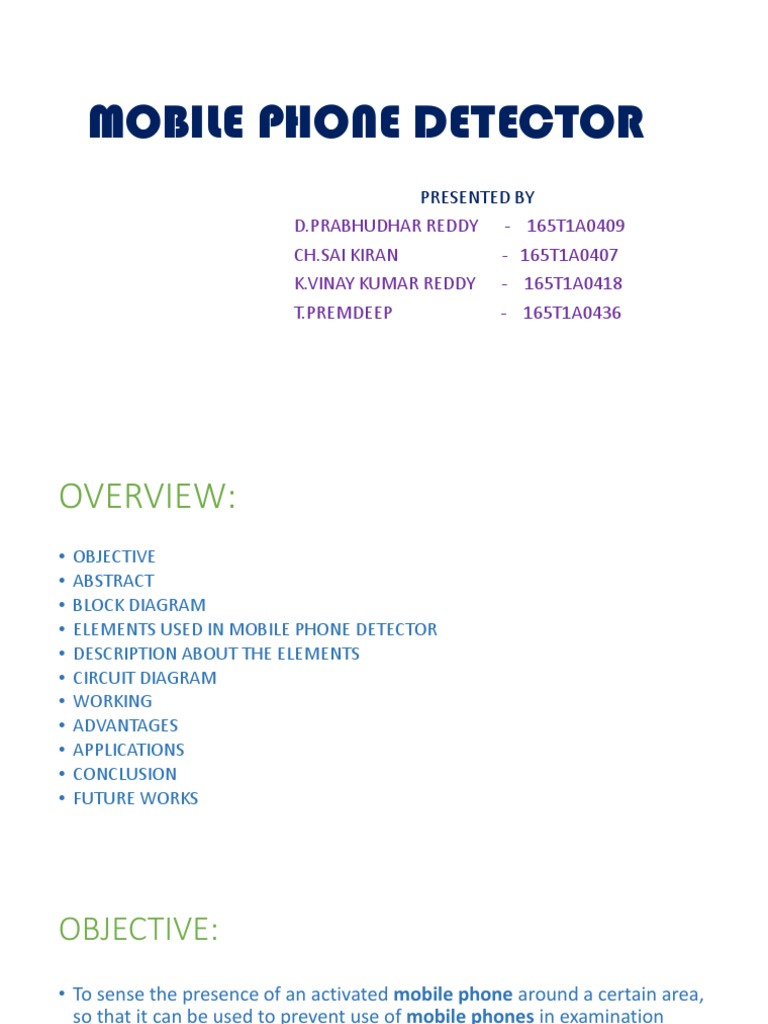 Mobile Phone Detector Updated | PDF | Detector (Radio) | Transistor